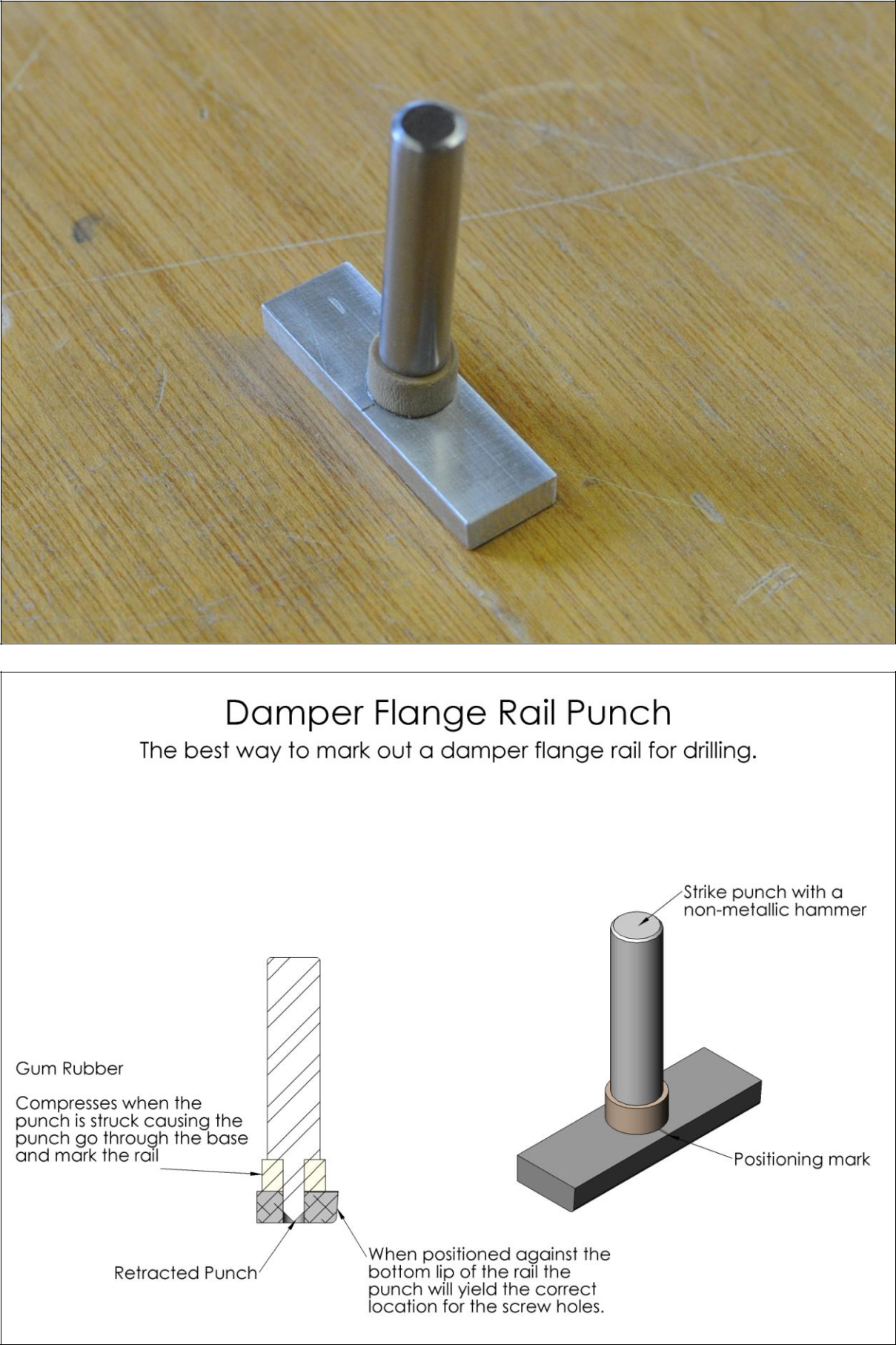 Damper Action Rail Punch | Wessell, Nickel & Gross