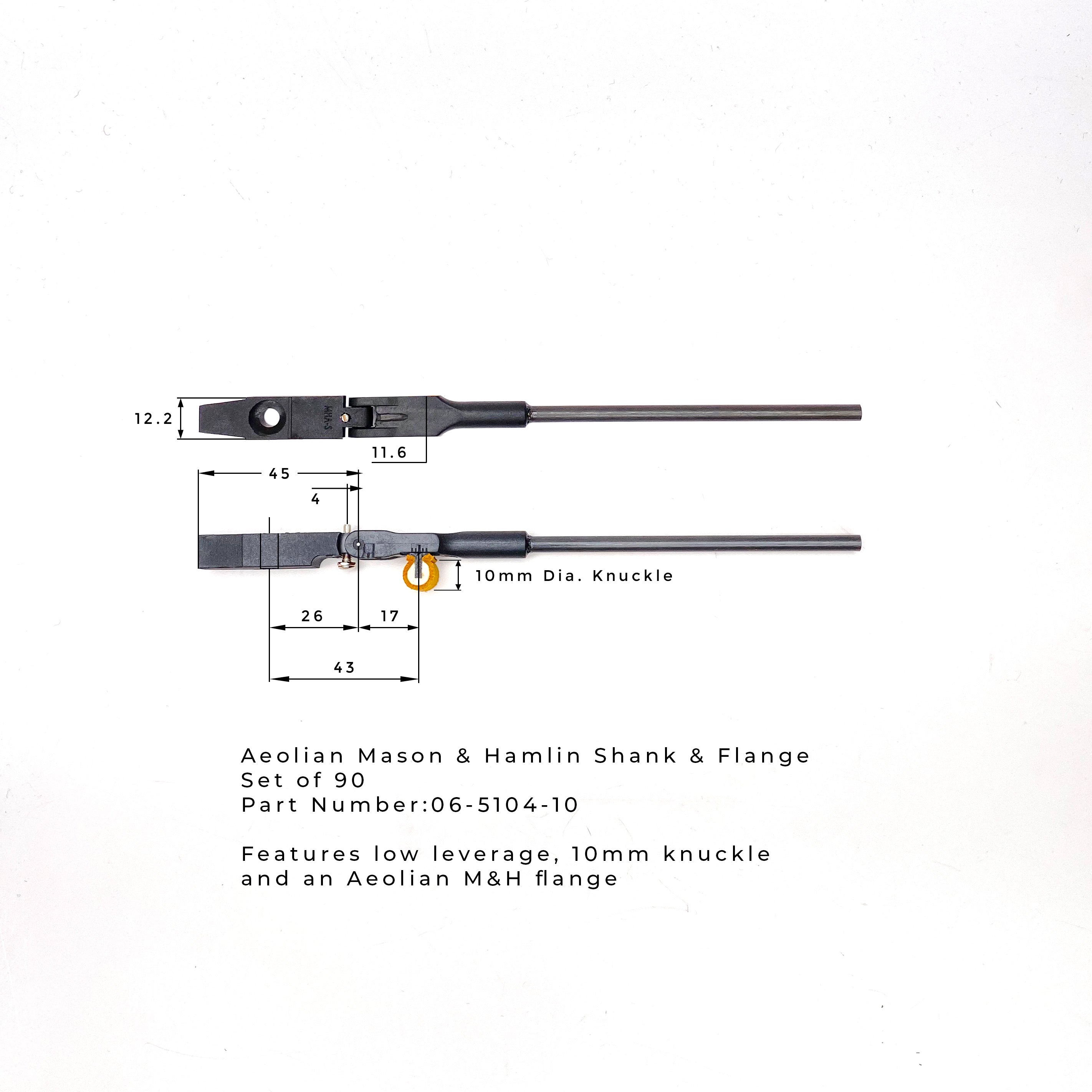 Aeolian Mason & Hamlin Shank & Flange Set | Wessell, Nickel & Gross