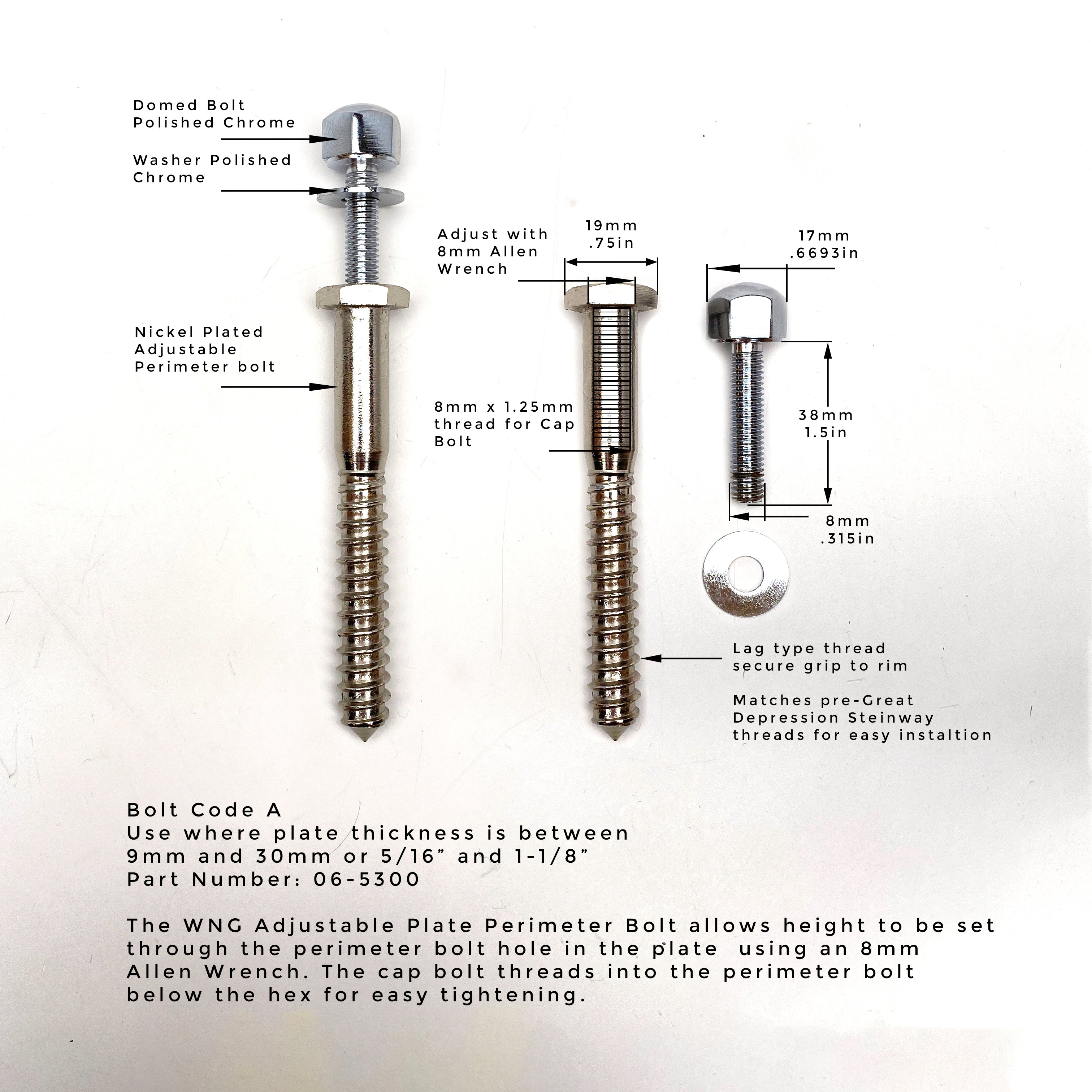 Adjustable Plate Perimeter Bolt Assembly | Wessell, Nickel & Gross
