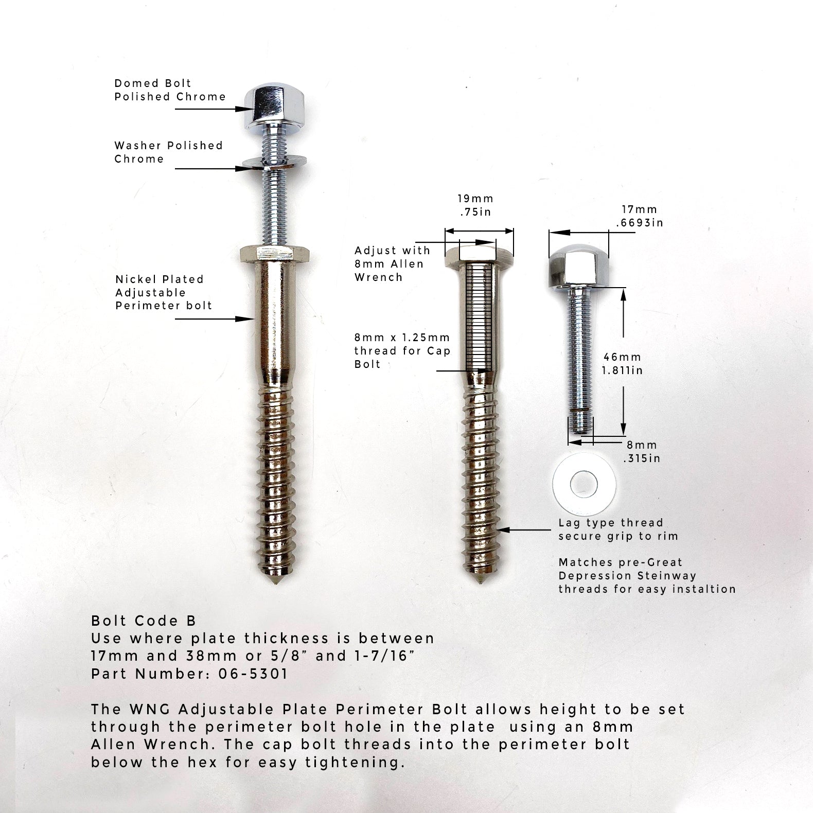 Adjustable Plate Perimeter Bolt Assembly | Wessell, Nickel & Gross