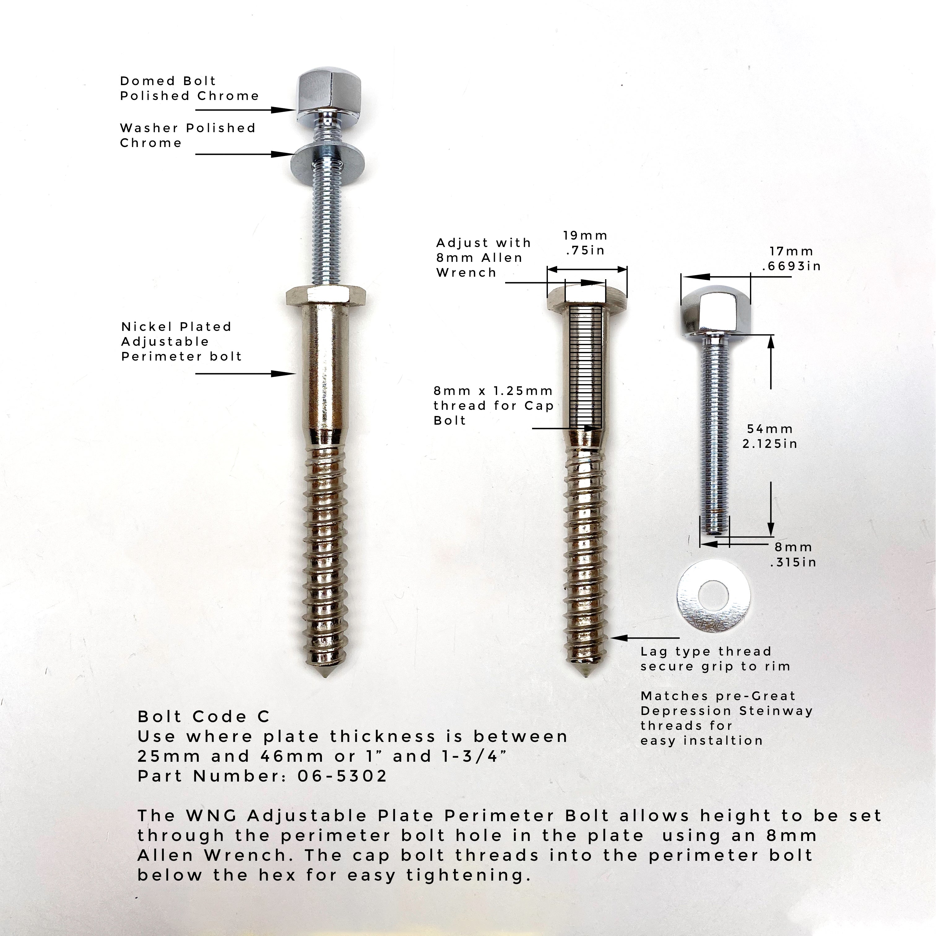 Adjustable Plate Perimeter Bolt Assembly | Wessell, Nickel & Gross